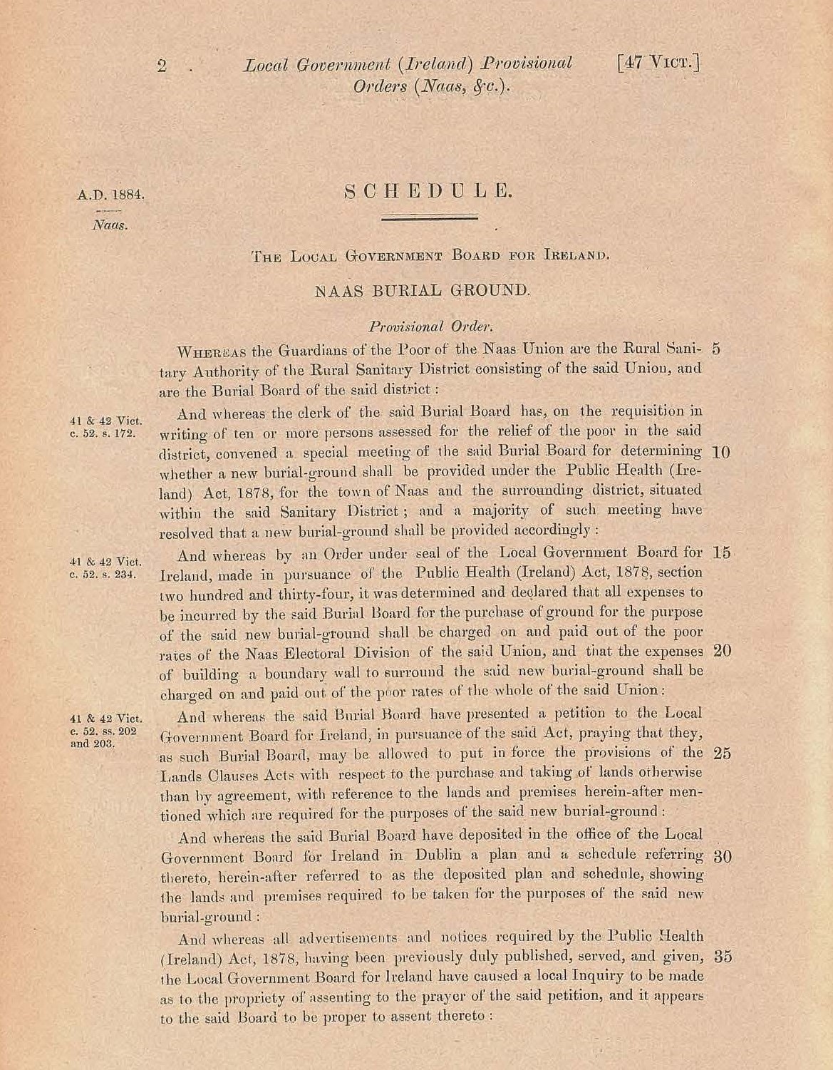 Selection of Co. Kildare Municipal Burial Grounds Registers digitised ...